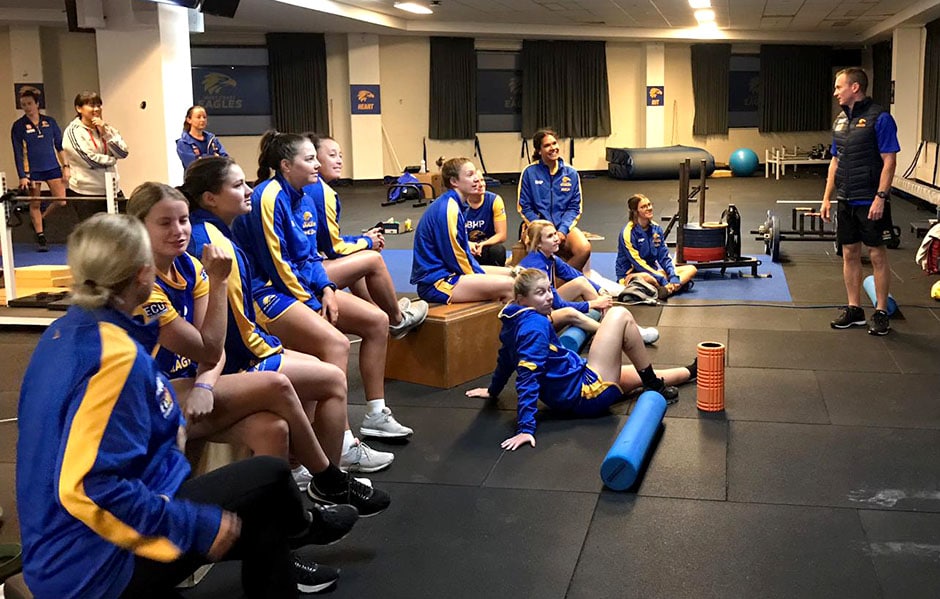 AFLW: New recruits hit the gym