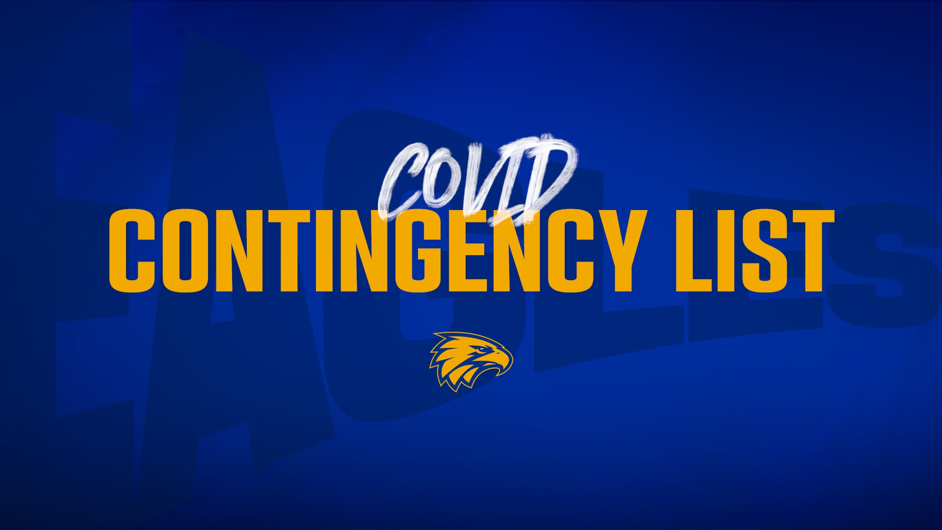 West Coast COVID Contingency List confirmed