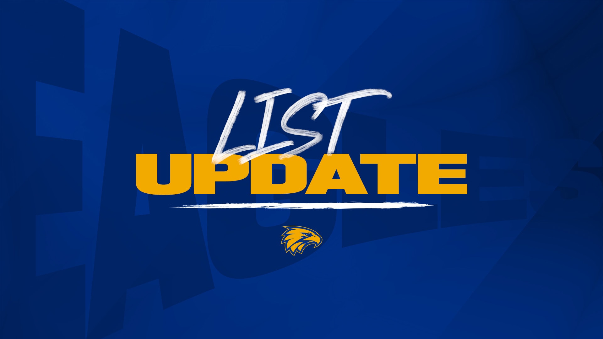 West Coast Eagles list changes