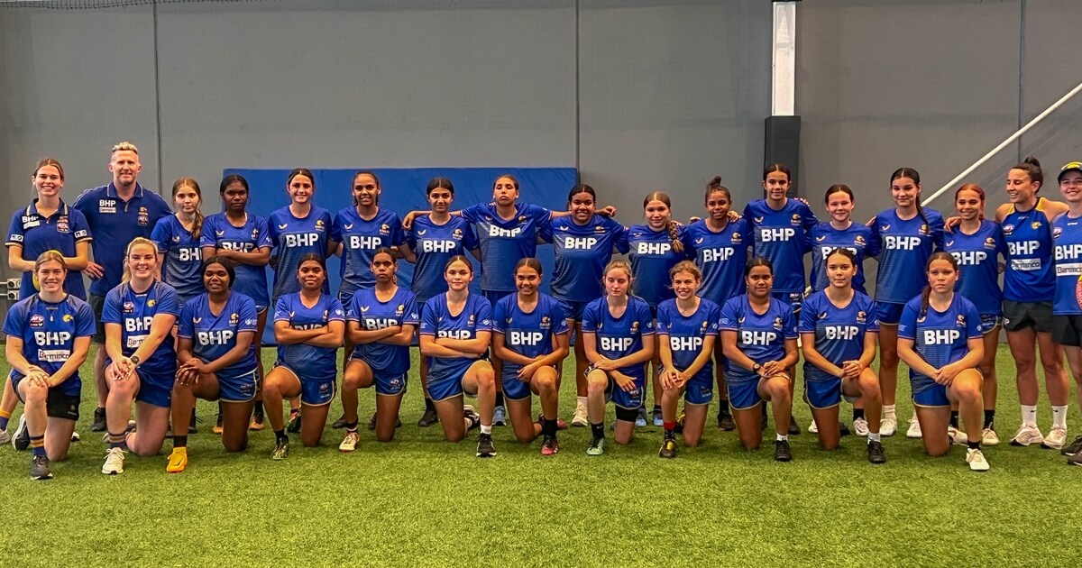 Future AFLW stars visit Eagles HQ
